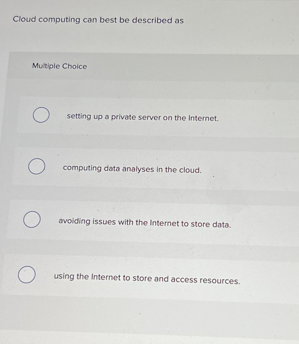 Solved Cloud Computing Can Best Be Described Asmultiple