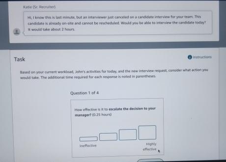 Solved Katie (Sr, ﻿Revuiter)Hi, ﻿I know this is last minute, | Chegg.com