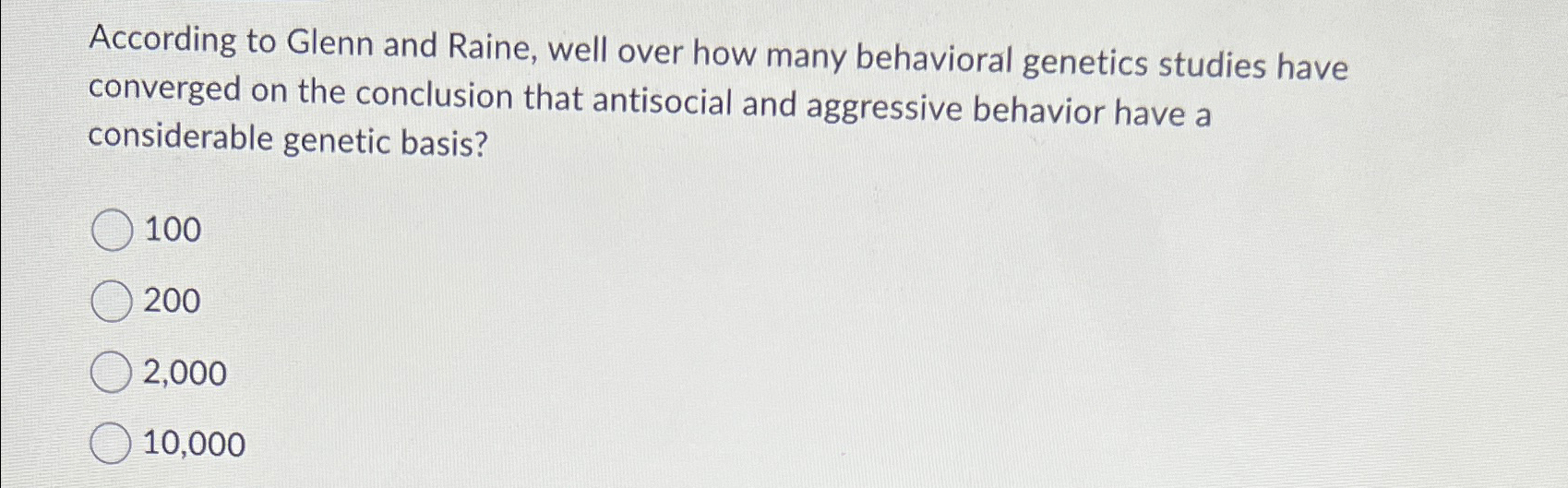 Solved According to Glenn and Raine, well over how many | Chegg.com