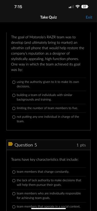 Solved The goal of Motorola's RAZR team was to develop (and | Chegg.com