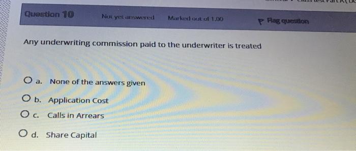Solved Any underwriting commission paid to the underwriter | Chegg.com