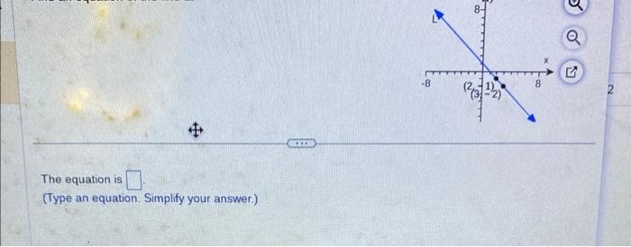 Solved The equation is (Type an equation. Simplify your | Chegg.com