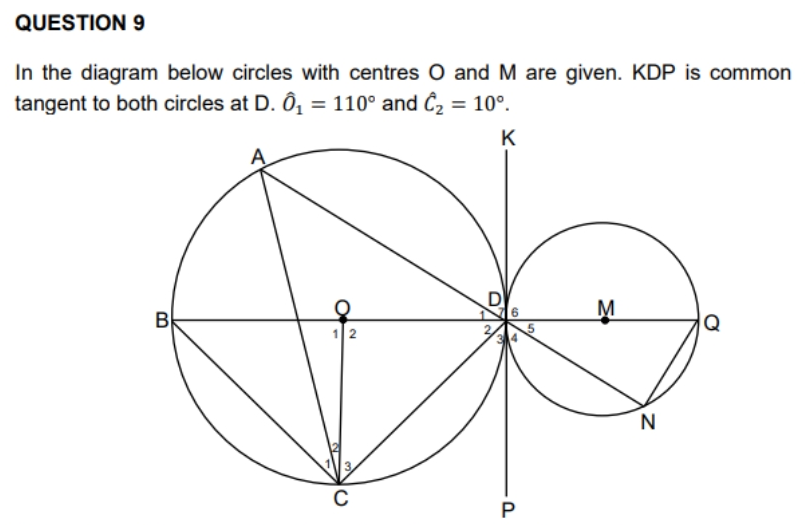 Solved values for D1 ﻿and Q?QUESTION 9In the diagram below | Chegg.com