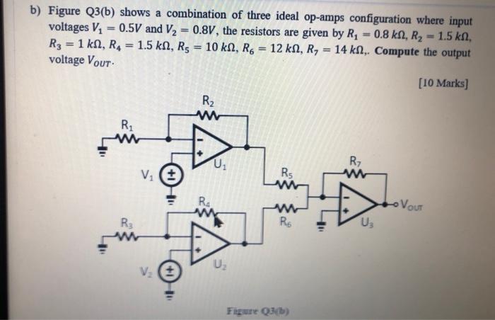 Solved b) Figure Q3(b) shows a combination of three ideal | Chegg.com