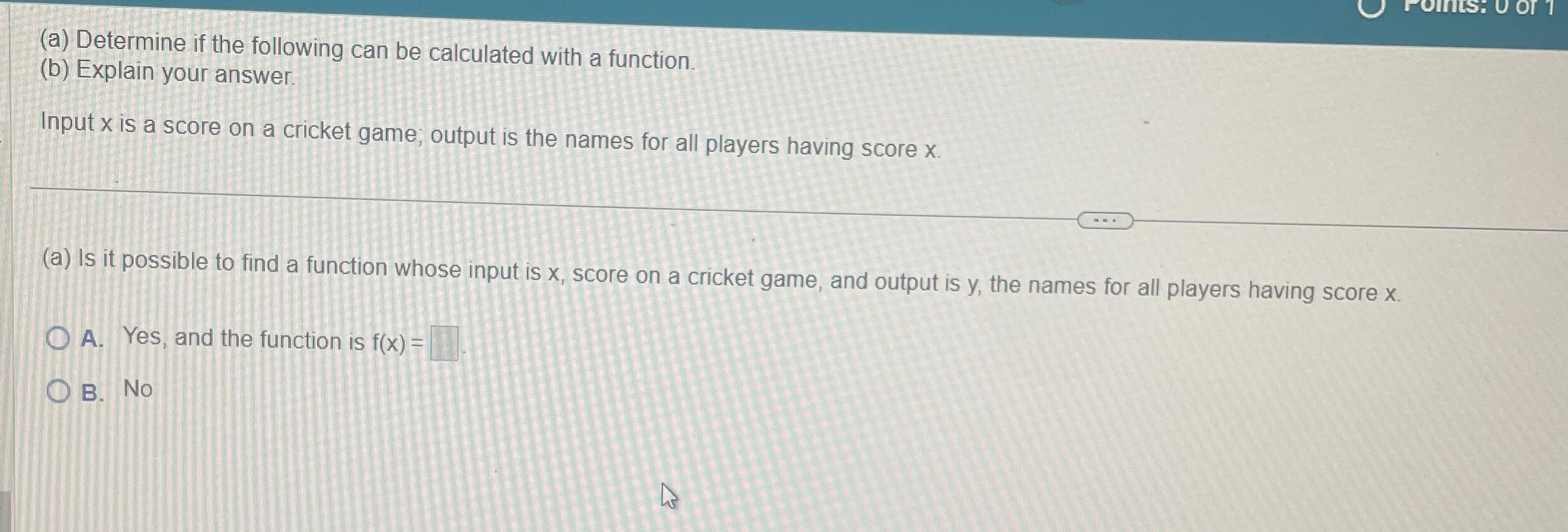 Solved (a) ﻿Determine if the following can be calculated | Chegg.com