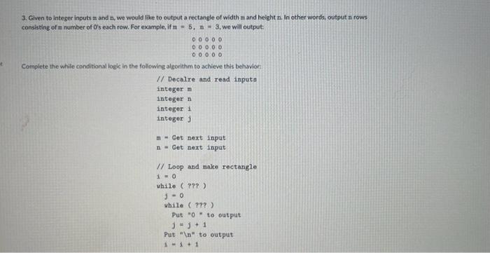 Solved 1 Glven An Integer Input N Write An Algorithm In