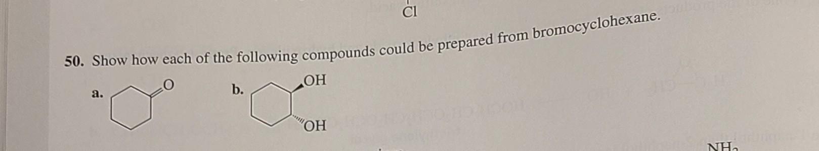 Solved 50. Show how each of the following compounds could be | Chegg.com