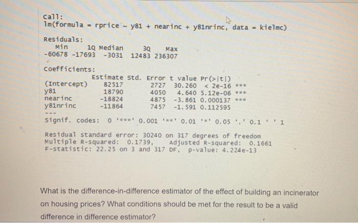 Solved c) Consider the following model, which estimate the | Chegg.com