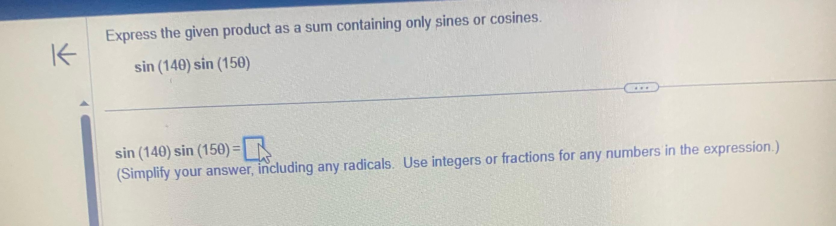 Express the given product as a sum containing only | Chegg.com