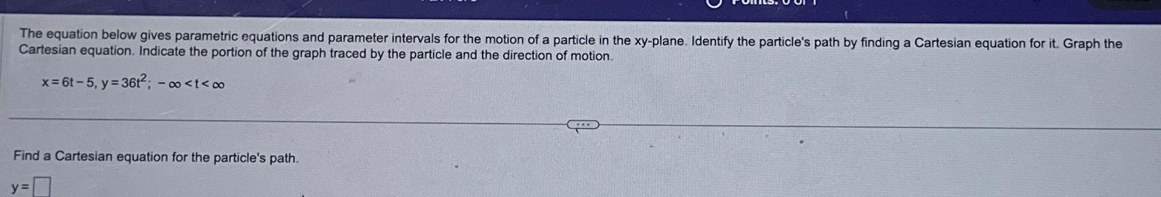 Solved The equation below gives parametric equations and | Chegg.com