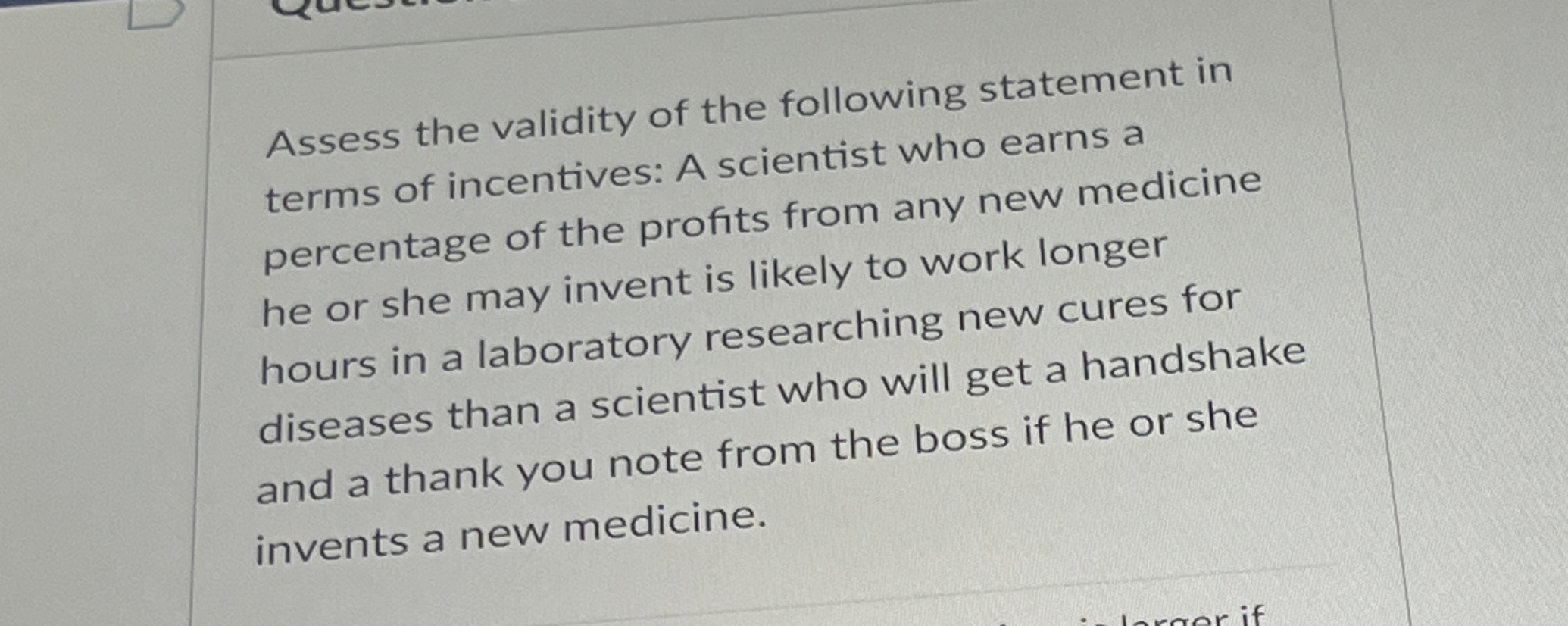 Solved Assess the validity of the following statement in | Chegg.com