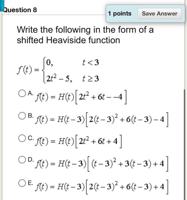 Solved Write the following in the form of a shifted | Chegg.com