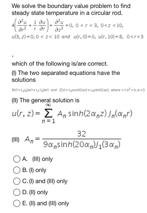We solve the boundary value problem to find steady | Chegg.com