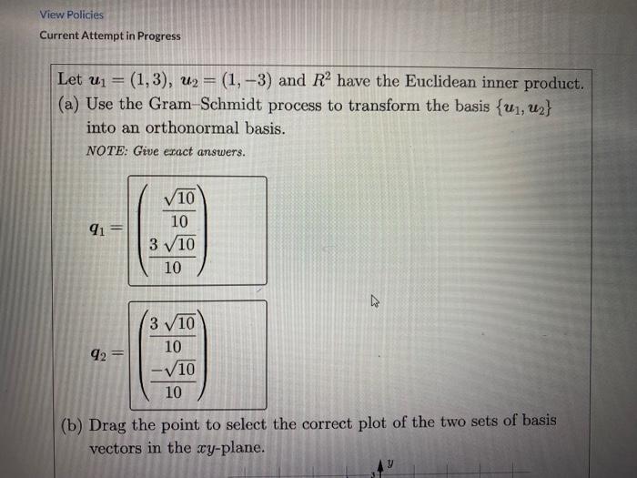 Solved Let u1=(1,3),u2=(1,−3) and R2 have the Euclidean | Chegg.com