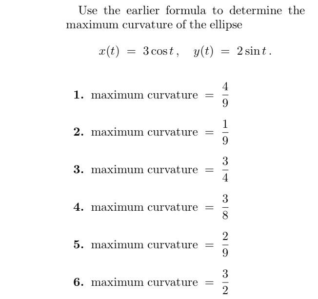 Solved Use the earlier formula to determine the maximum | Chegg.com