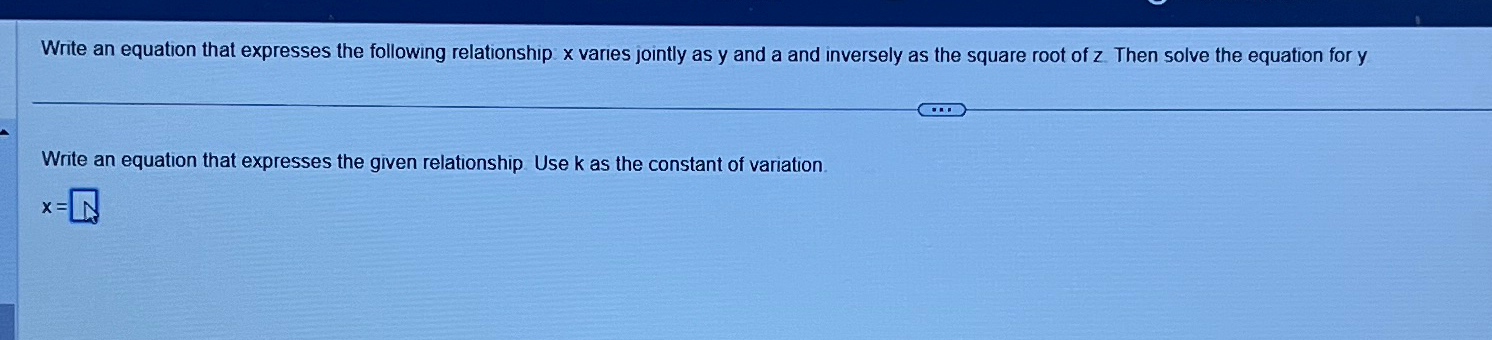 Solved Write an equation that expresses the following | Chegg.com
