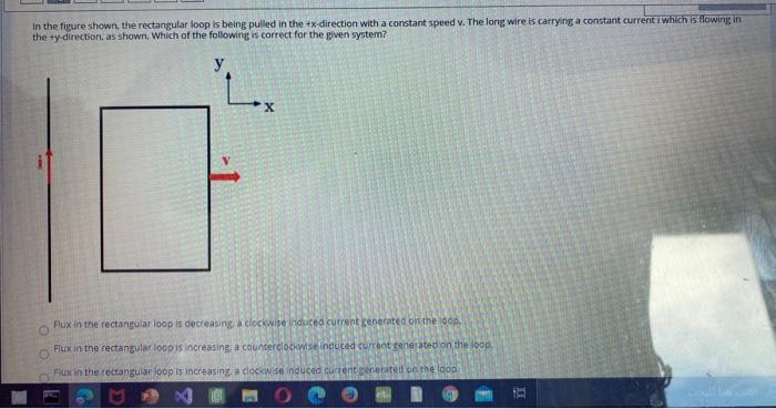 Solved In the figure shown, the rectangular loop is being | Chegg.com