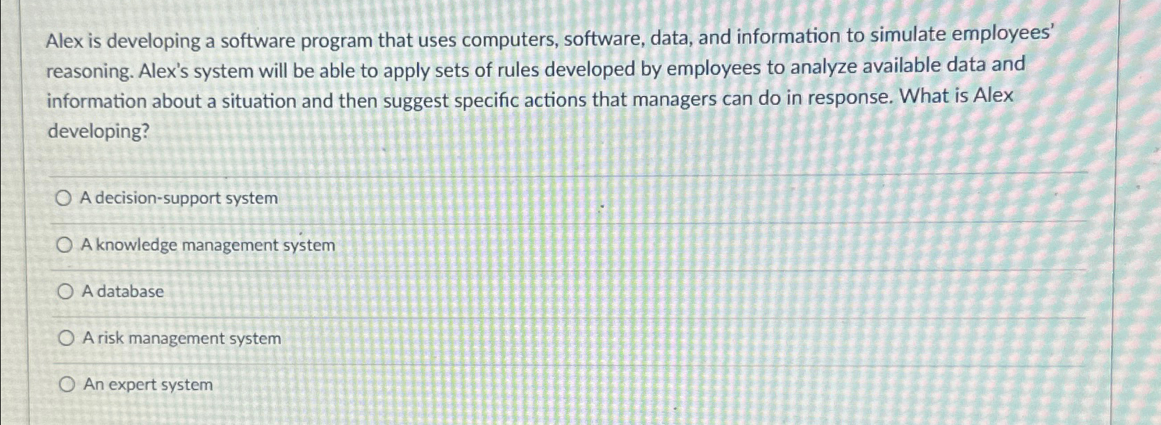 Solved Alex is developing a software program that uses | Chegg.com
