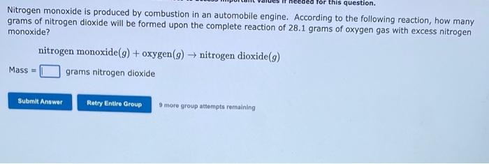 Solved Nitrogen monoxide is produced by combustion in an | Chegg.com
