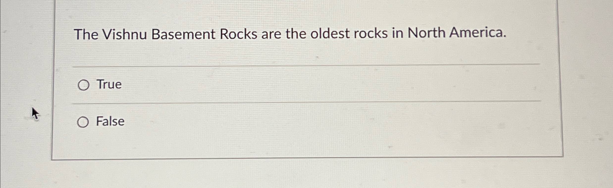 Solved The Vishnu Basement Rocks are the oldest rocks in | Chegg.com