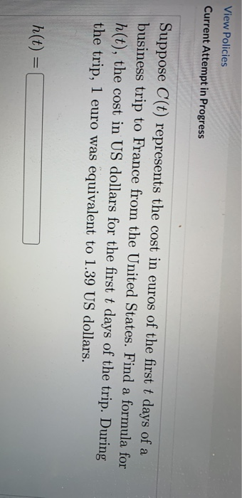 Solved View Policies Current Attempt in Progress Suppose | Chegg.com