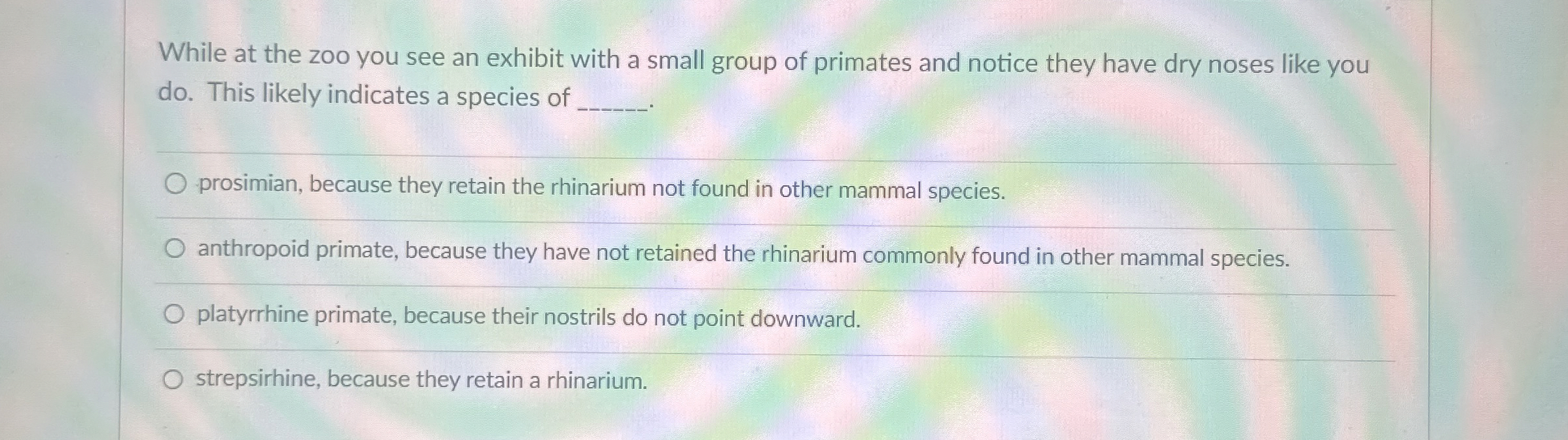 Solved While at the zoo you see an exhibit with a small | Chegg.com