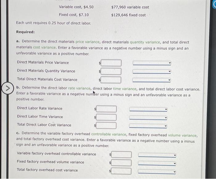 Solved Direct Materials, Direct Labor, and Factory Overhead | Chegg.com