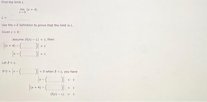 Solved Consider the following limit. \\[ \\lim _{x | Chegg.com