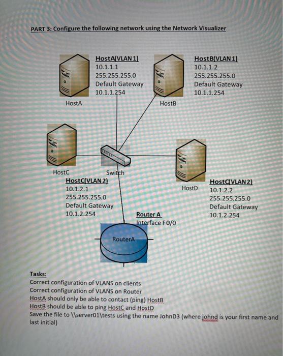 Solved CCNA PRACTICUM Correct configuration of network Block | Chegg.com
