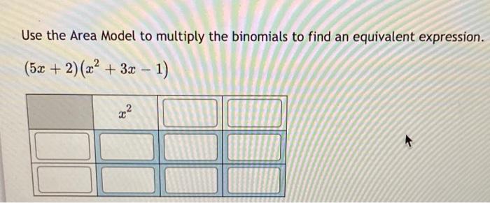 Solved Use the Area Model to multiply the binomials to find | Chegg.com