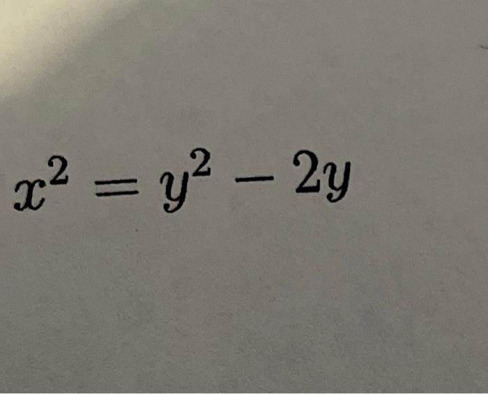 Solved 22 = y2 – 2y | Chegg.com