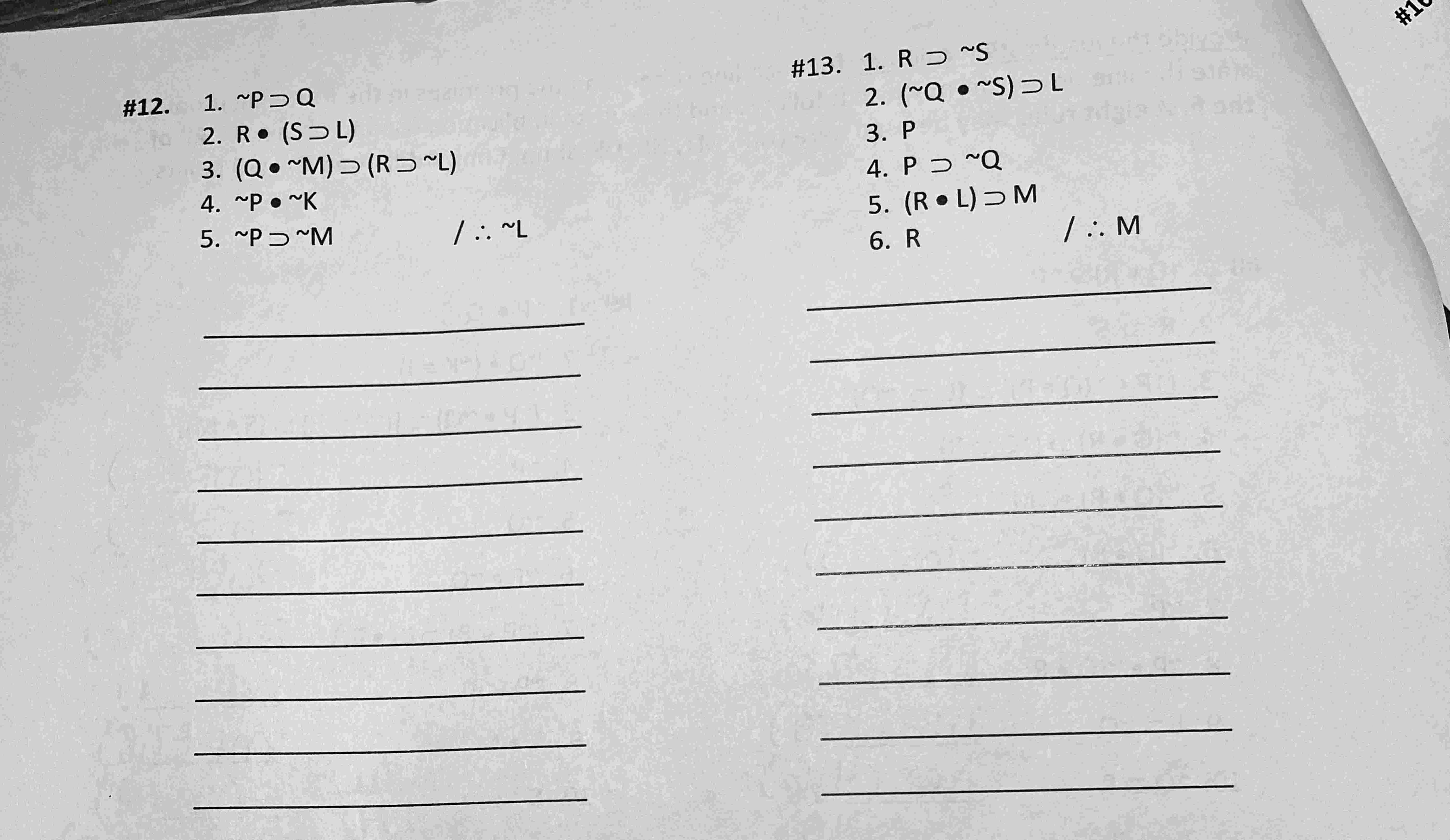 Use the first EIGHT rules of ﻿inference | Chegg.com