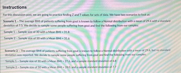 Solved Instructions For this discussion post, we are going | Chegg.com