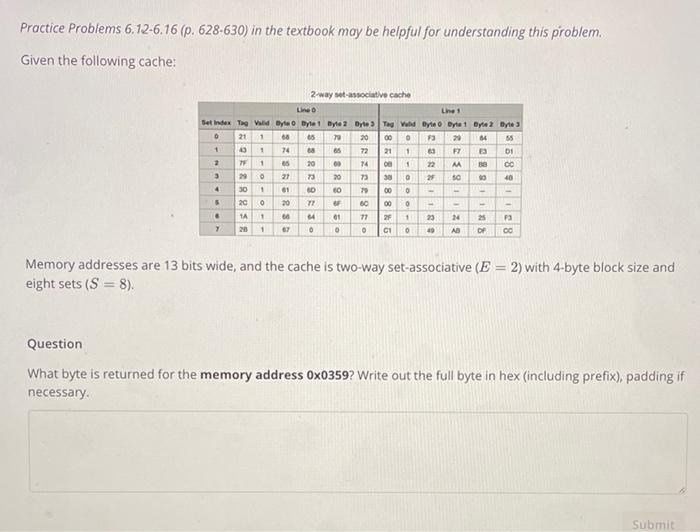 Solved Practice Problems 6.12-6.16 (p. 628-630) in the | Chegg.com