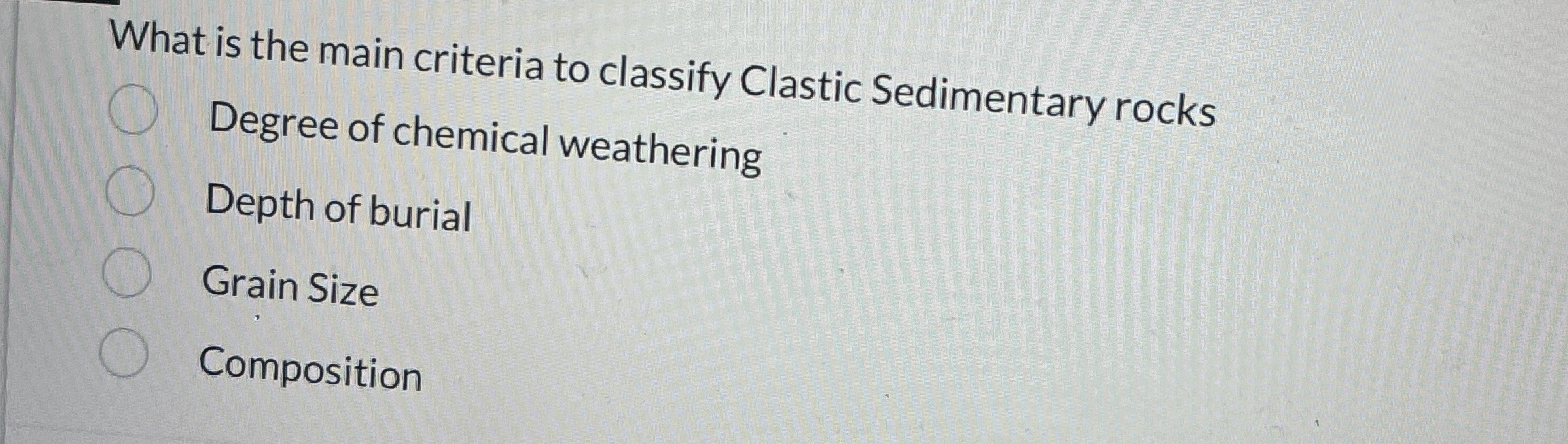 Solved What is the main criteria to classify Clastic | Chegg.com