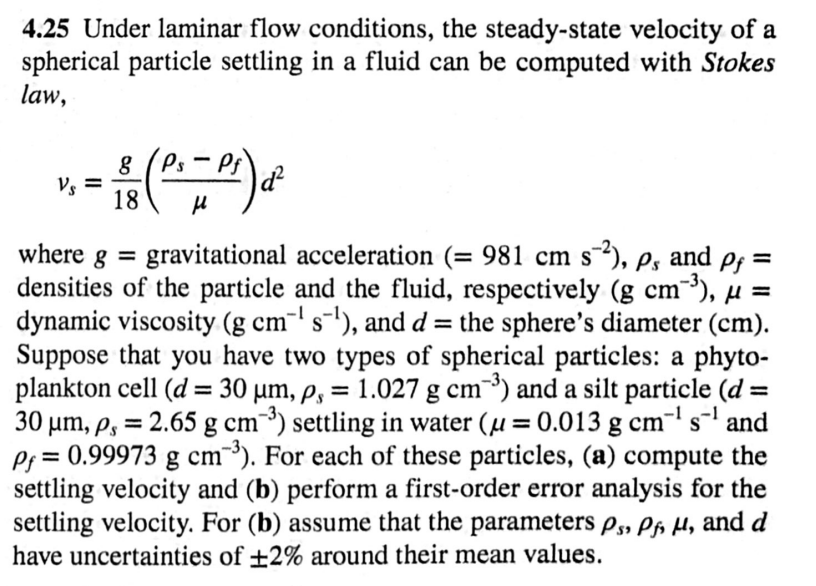 Solved 4.25 ﻿Under laminar flow conditions, the steady-state | Chegg.com
