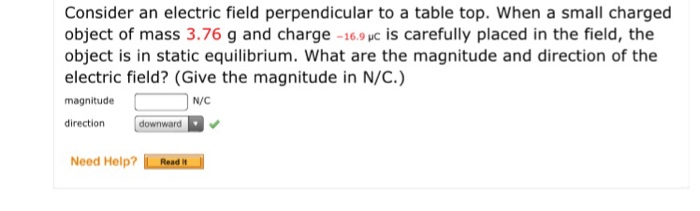 Solved Consider an electric field perpendicular to a table | Chegg.com