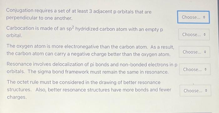 Solved Conjugation requires a set of at least 3 adjacent p | Chegg.com