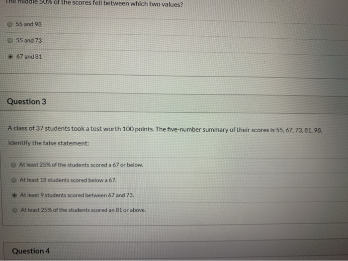 Solved A class of 37 students took a test worth 100 points. | Chegg.com