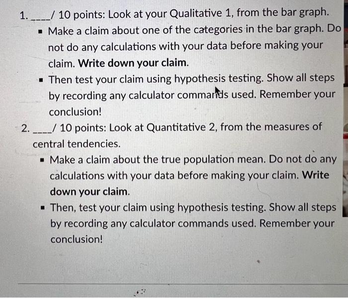 Solved 1. / 10 points: Look at your Qualitative 1, from the | Chegg.com