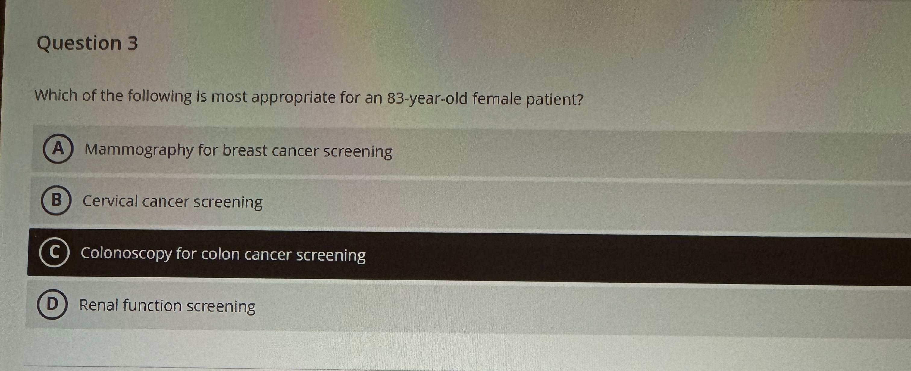 Solved Question 3Which of the following is most appropriate | Chegg.com