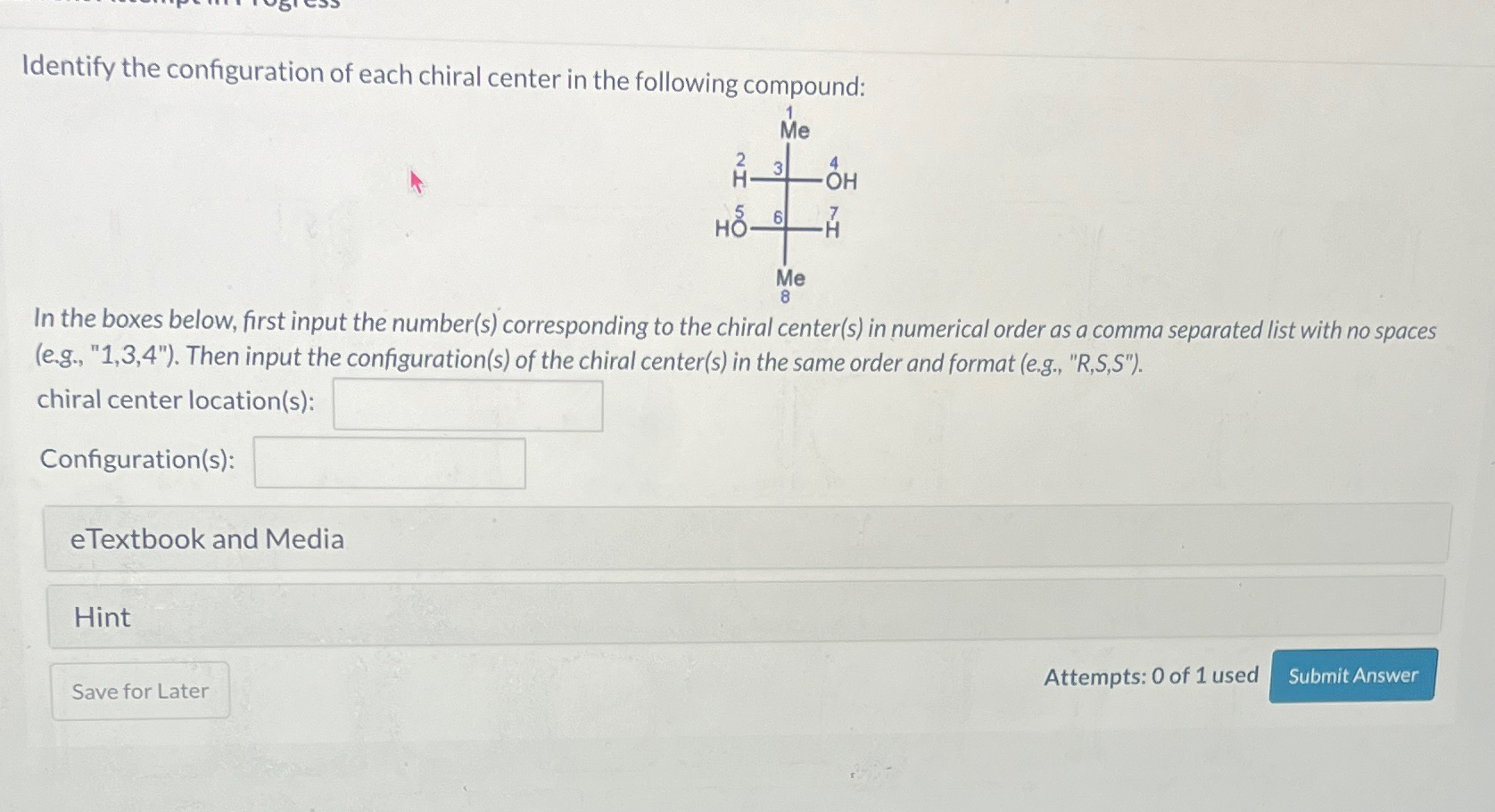Solved Identify the configuration of each chiral center in | Chegg.com