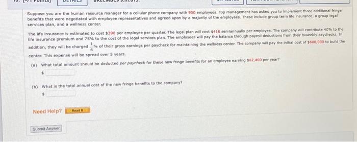 Solved Suppose You Are The Human Resource Manager For A 