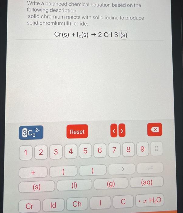 Solved Balance the following chemical equation (if | Chegg.com