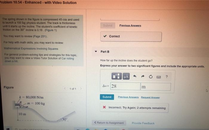 Solved Problem 10.54 - Enhanced - with Video Solution Subin | Chegg.com