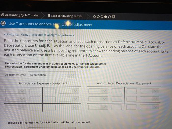 Solved Accounting Cycle Tutorial Step 5: Adjusting Entries | Chegg.com Solved Accounting Cycle Tutorial Step 5: Adjusting Entries | Chegg.com