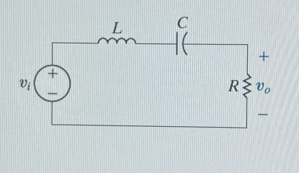 Solved Design a series RLC ﻿bandpass filter (see (Figure 1)) | Chegg.com