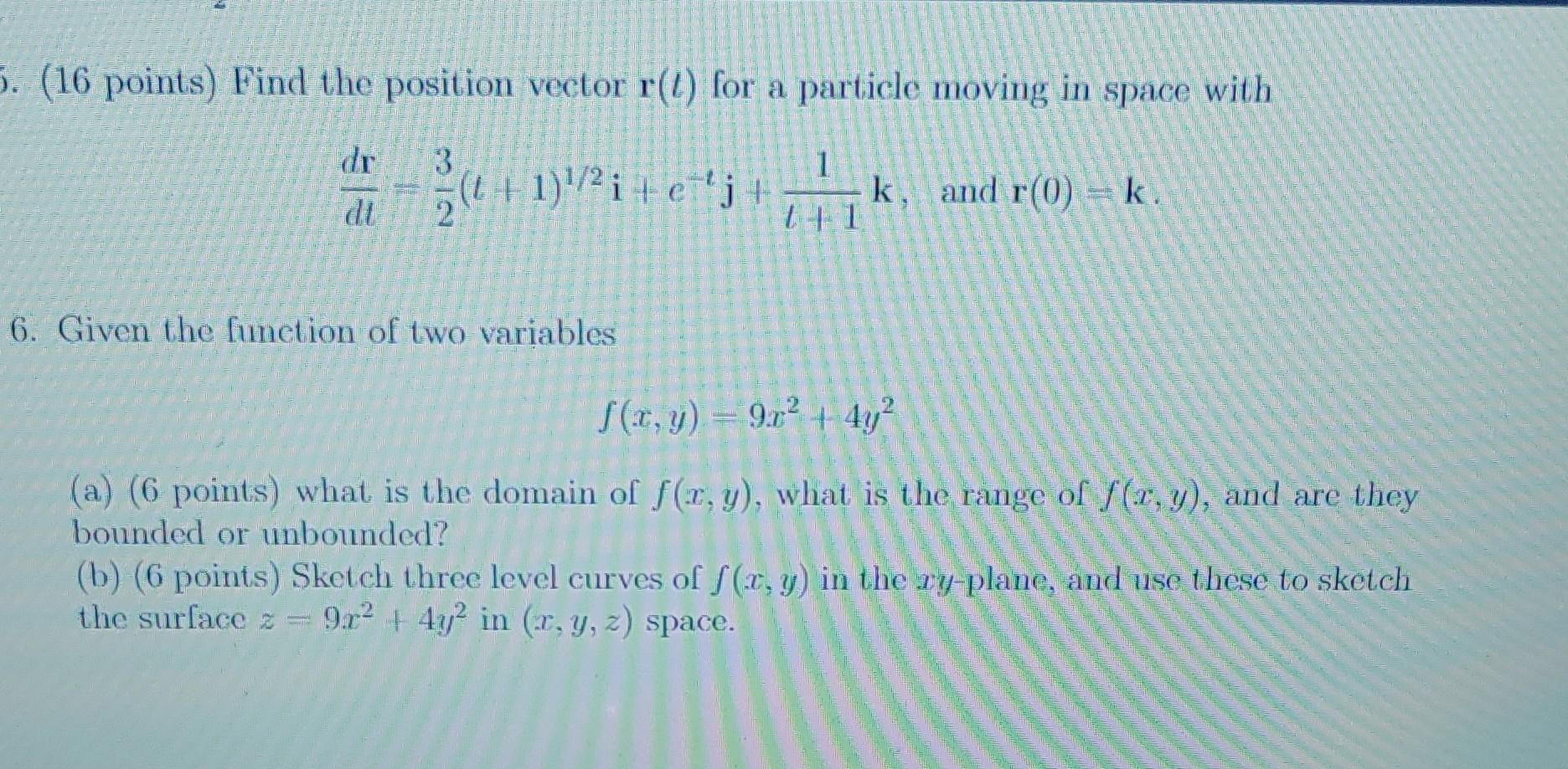 Solved (16 points) Find the position vector r(ℓ) for a | Chegg.com