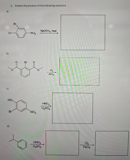 Solved Predict the product of the following | Chegg.com