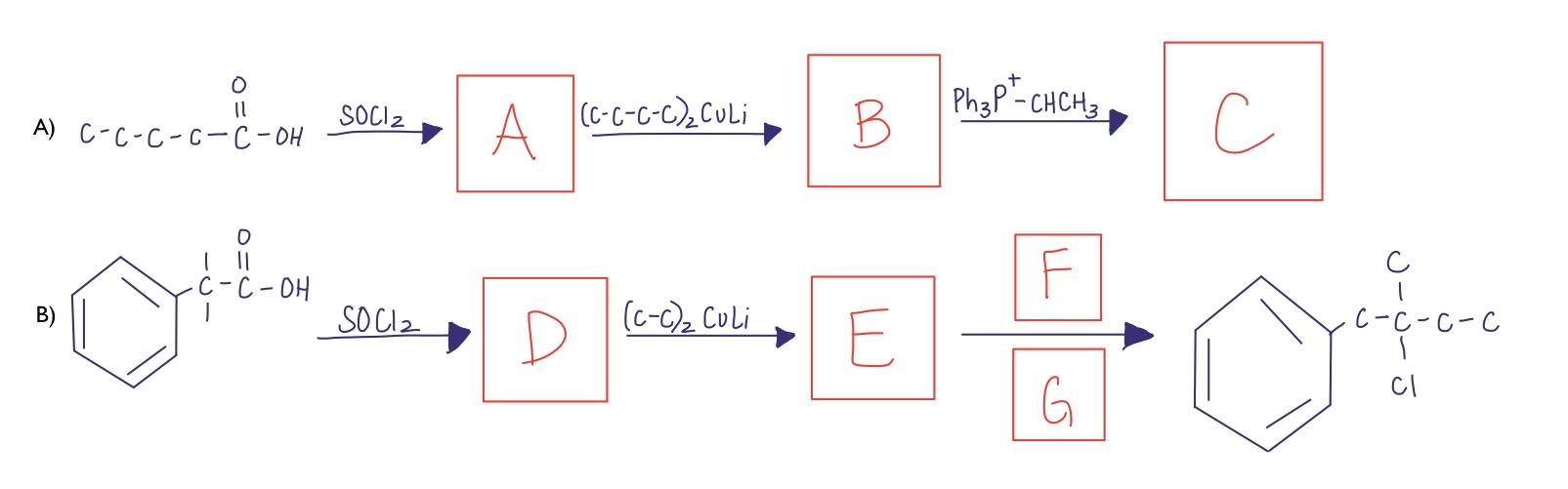 Solved Solve the synthesis and fill in the blanks of A, ﻿B, | Chegg.com